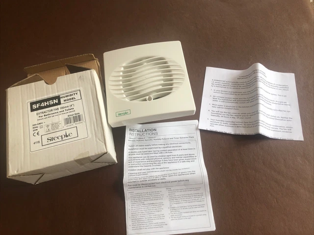 NEW STEEPLE EXTRACTOR HUMIDITY EXPELAIR Fan BRITISH MODEL SF4HSN £8.12 ...