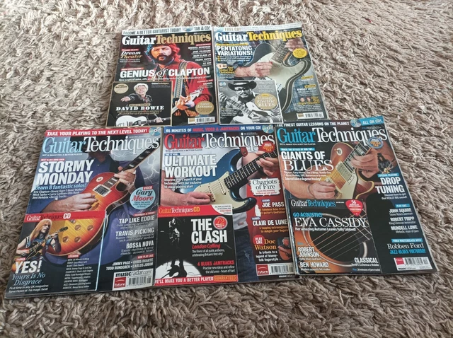 BUNDLE OF FIVE Assorted Guitar Techniques Magazines With Accompanying ...