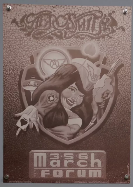 AEROSMITH POSTER ORIGINAL Ltd Edition Danny Garrett Los Angeles Forum ...