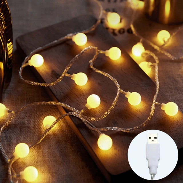 CAMPING ROMANTIC USB Powered Crystal Globe LED Light String Fairy ...