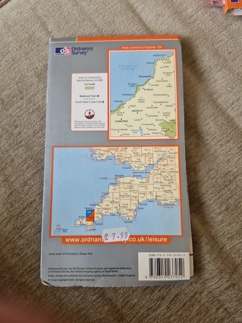 REDRUTH & ST Agnes Map Ordnance £2.75 - PicClick UK