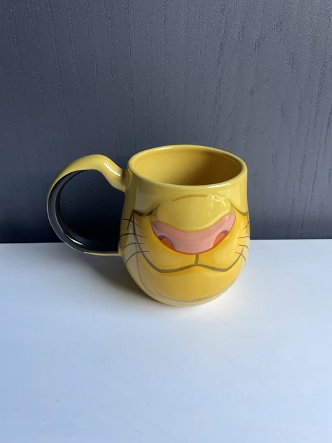 DISNEY PARKS LION King 3D Simba Face Coffee Tea Cup yellow Mug £11.11 ...