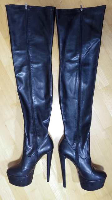 RARITÄT - GIARO Destroyer Black High Oveknee Plateau Heels Boots ...