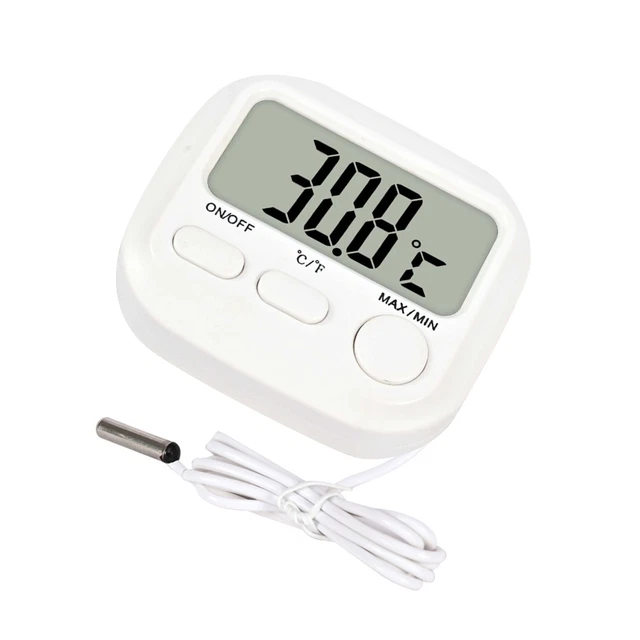 FRIDGE FREEZER DIGITAL Thermometer with External Probe and Large LCD ...