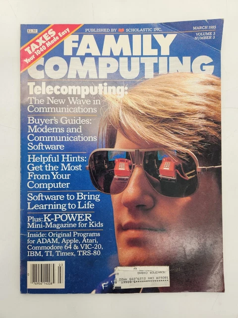 VINTAGE FAMILY Computing Magazine March 1985 Telecomputing New Wave in ...