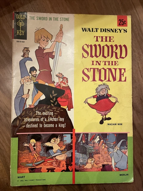 WALT DISNEY'S THE Sword in The Stone Comic Book Gold Key 30019-402 1963 ...