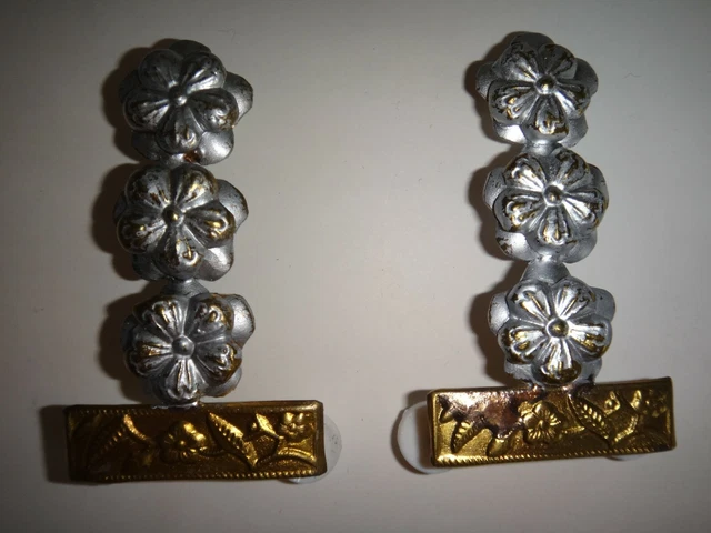 VIETNAM WAR PAIR ARVN "DAI TA" COLONEL Rank Metal Collar Badges New Old ...