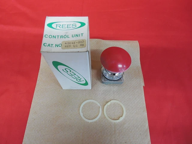 REES 40041-002 CONTROL Pushbutton Mushroom Plunger *Nib* (3C2) $55.00 ...