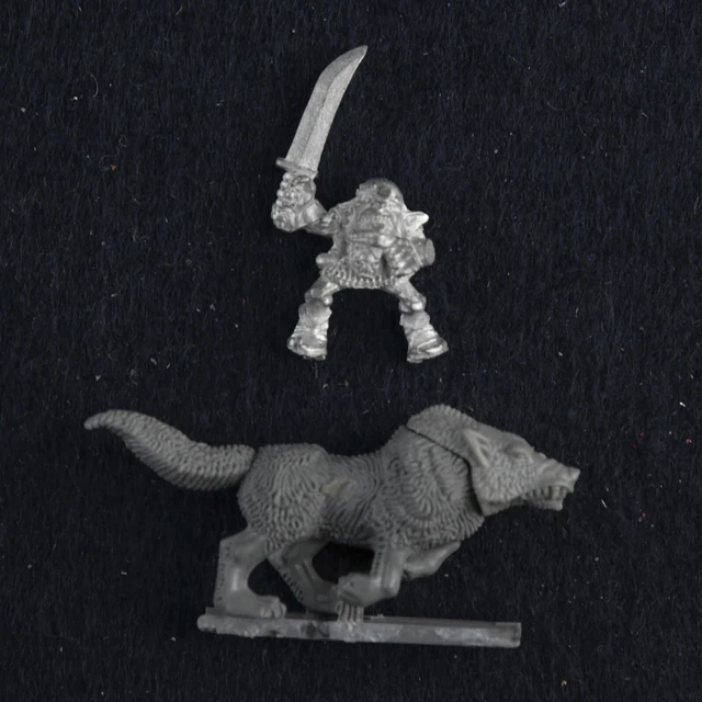 WOLF RIDER FOREST Goblin w/ Sword Metal Citadel Orcs & Goblins Riders ...