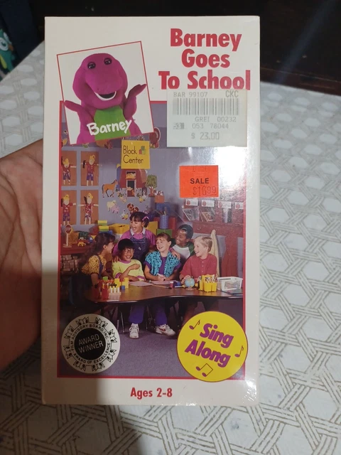 BARNEY GOES TO School Educational Vhs Sealed New Sing Along Vintage £45 ...