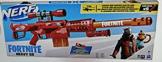 NEW NERF FORTNITE Heavy SR Blaster Sniper Rifle Nerf Guns Boys Toy Foam ...