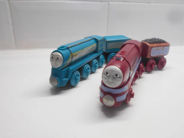 WOODEN THOMAS THE tank engine trains caitlin and connor £20.99 ...