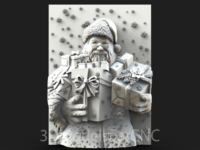 3D MODEL STL File for CNC Router Laser & 3D Printer Santa Claus 2 £2.79 - PicClick UK