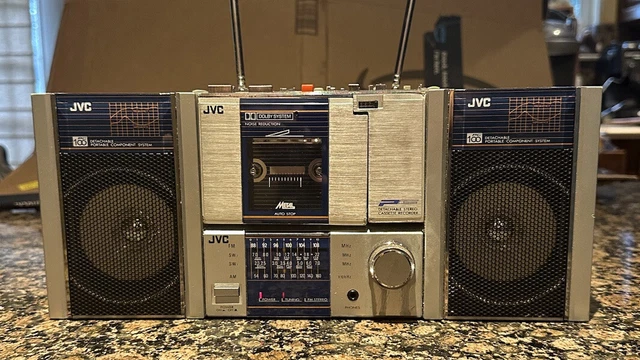 VINTAGE JVC PC-RM100-JW Receiver Boom Box Radio Cassette AS-IS for ...