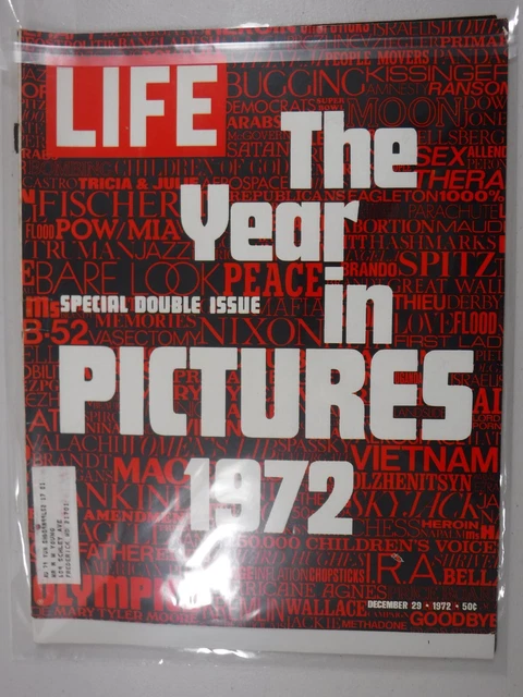 VINTAGE LIFE MAGAZINE December 29 1972 The Year in Pictures Special ...