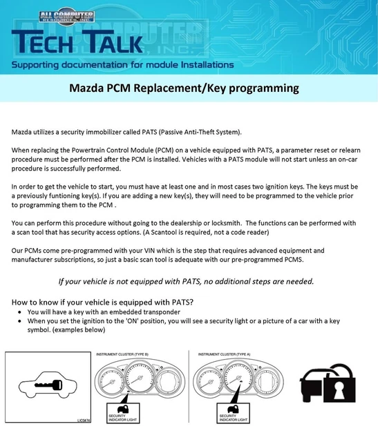 2000 MAZDA B4000 4.0L XL5F-12A650-AYB Engine Computer ECM ECU PCM ML2 ...