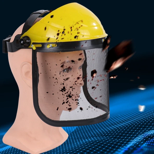 METAL MESH MESH Face Shield Splash Prevention Safety Helmet Landscape ...