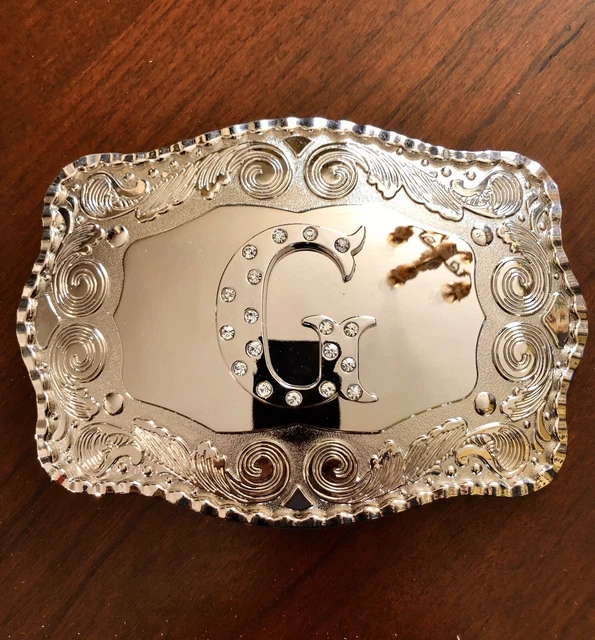 BIG WESTERN INITIAL Letter “G” Name Alphabet Monogram Unisex Men’s Belt ...