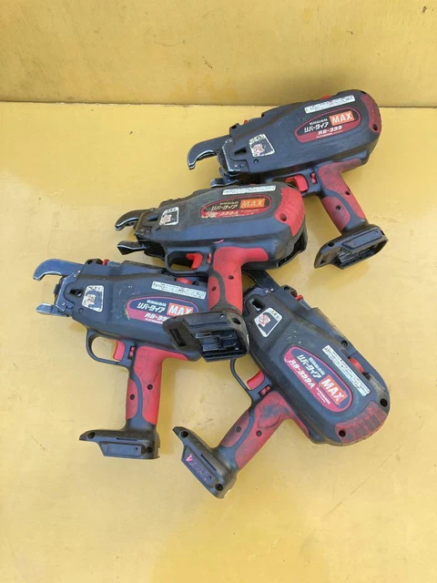 MAX REBAR TIRE Wire Tie Machine Set of 4 RB-399A/RB-399 14.4V 40A ...