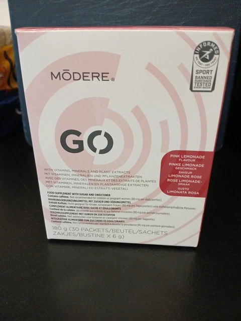 MODERE GO PINK LEMONADE Vitamin, Mineral, Amino Acid Energy Drink , Box ...