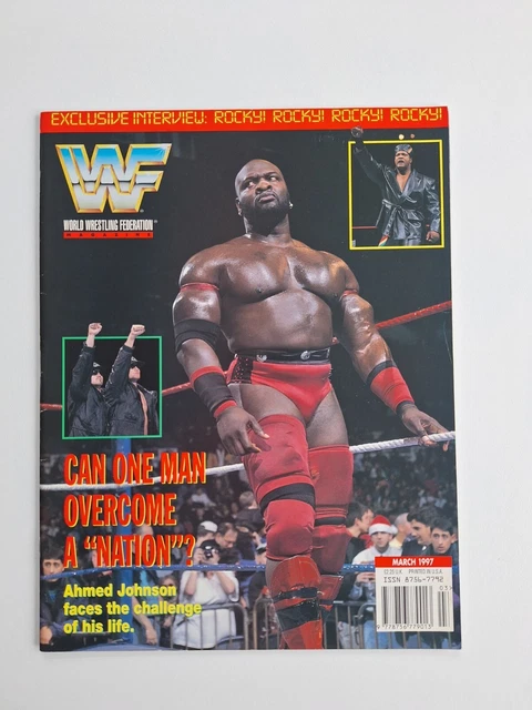 1997 MARCH WWF Magazine Complete with The Rock Poster - WWE Wrestling £ ...