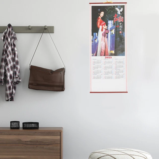 CHINESE NEW YEAR Calendar Hanging Calendar 2025 Traditional Lunar ...