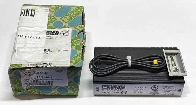 PHOENIX CONTACT DT-LAN-CAT.6+ 2881007 RJ45 Surge Protection Module PoE ...