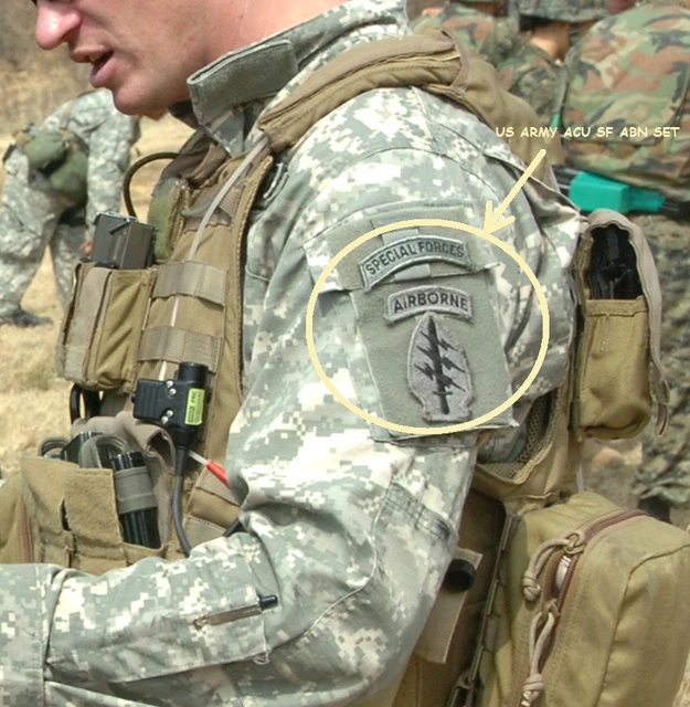 ISAF ELITE PROFESSIONNEL Spéciale Forces Airborne Acu Velkrö Insignes ...