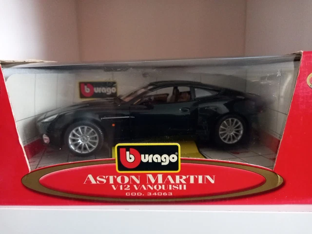 RARE BBURAGO 34063 1:18 Scale Aston Martin V12 Vanquish Green Diecast ...