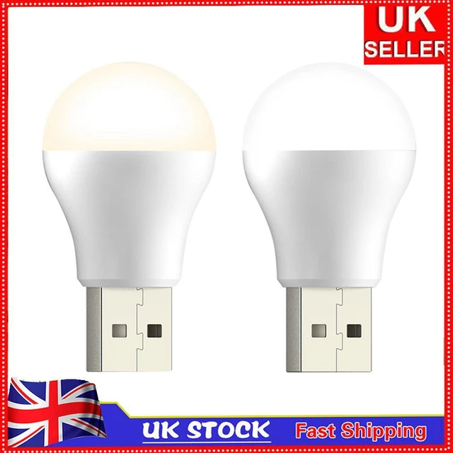 LED NIGHT LIGHT 5V Round Desk Lamps White/Warm Light for Power Outage ...