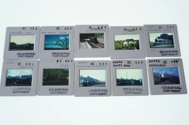 COLOUR RAIL STEAM Loco Locomotive Railway Slide x10 Ref CRP £11.99 ...