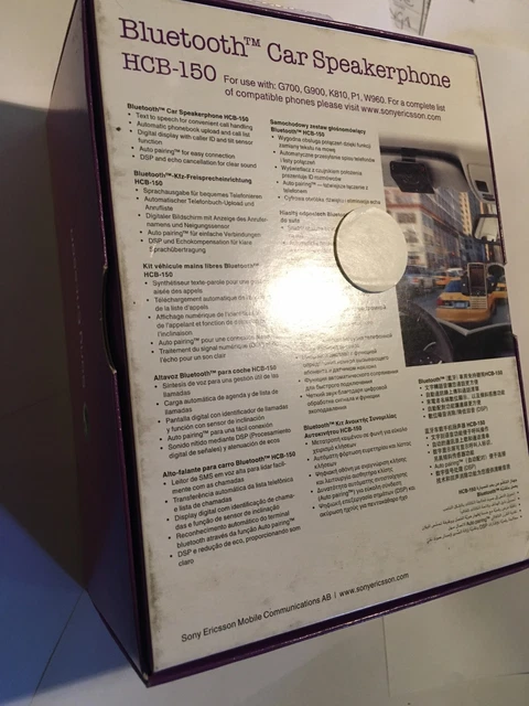 SONY ERICSSON CAR Hands-Free HCB-150 Bluetooth Car Speakerphone DPY 901 ...