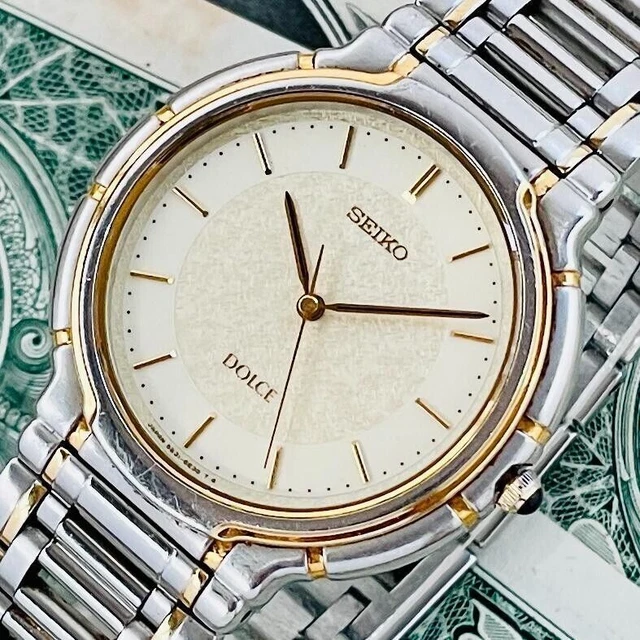 SEIKO DOLCE 5E31-6E10 montre à quartz bracelet combiné pour hommes ...