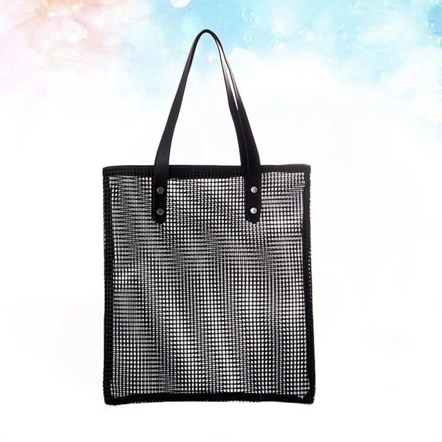 SAC DE PLAGE Transparent D'été Main Sacoche Rangement Engrener EUR 20 ...