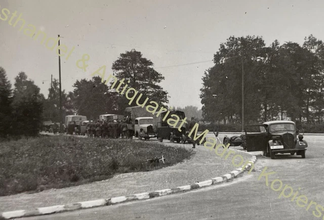 ORIG. FOTO WW2 WK2 WH Wehrmacht Krieg 1939 Auto LKW Autobahn Oldtimer ...