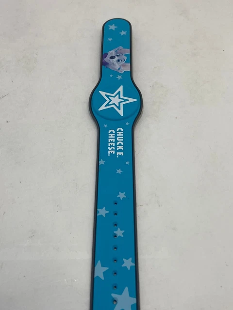 🌊 CHUCK E Cheese Rubber Rechargeable Star BLUE Bracelet Wrist Band EUC ...