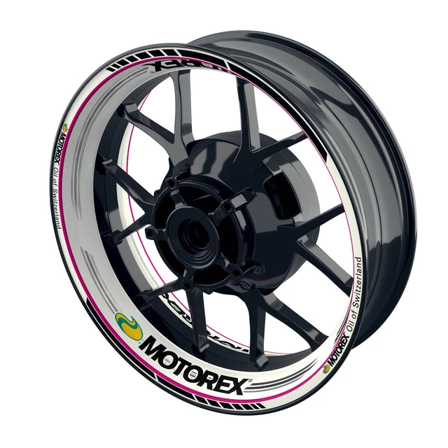 FELGENAUFKLEBER MOTORRAD FELGENRANDAUFKLEBER Motorex Scratched pink - W ...