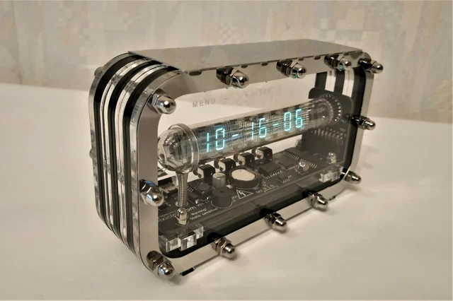 NIXIE UHR NIXIE Röhrenuhr hausgemachte Röhren Nixie Clock IV-18 VFD gift for him EUR 245,00 ...