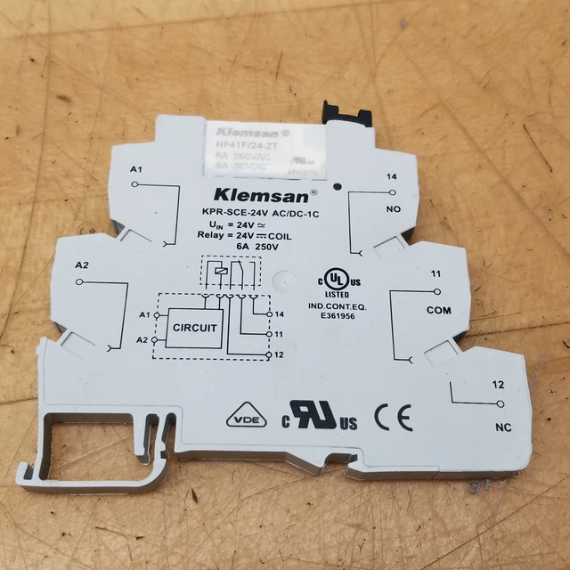 KLEMSAN KPR-SCE-24V AC/DC-1C Relay, 24V Coil, 6A, 250V - USED $11.01 - PicClick CA