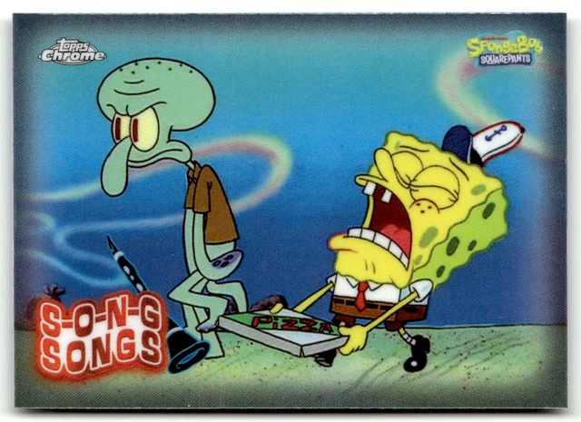TOPPS SPONGEBOB CHROME 2025 Nr. S-13 The Krusty Krab Pizza S-O-N-G ...
