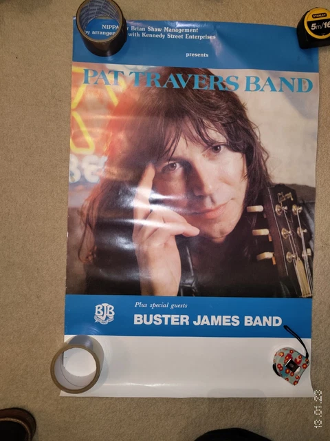 PAT TRAVERS BAND AOR ROCK PROMO POSTER MINT FROM RECORD COMPANY 1990S ...