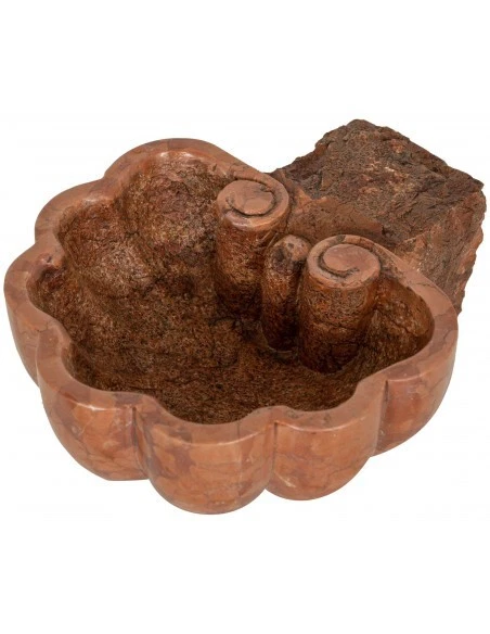 BÉNITIER EN MARBRE Rouge Di Verona Coquille Maison Bain Église Art ...