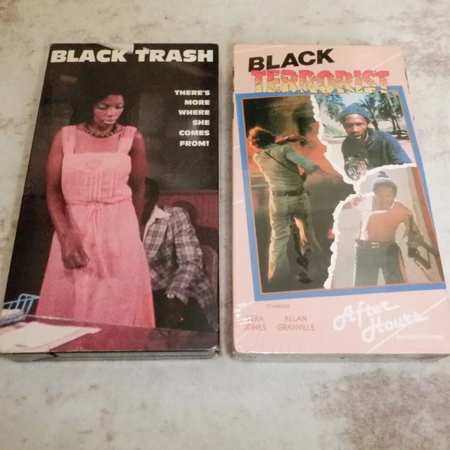 BLACK TRASH VHS x2 Black Terrorist Ken Gampu Vera Jones Allan Granville ...