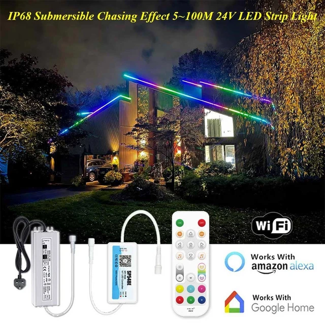 IP68 UNDERWATER PERMANENT Chasing Effect 10~100M RGBIC LED Strip Light ...