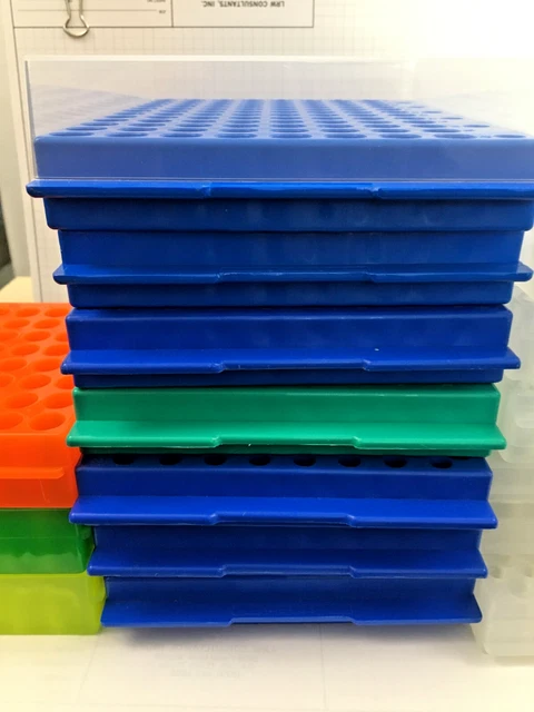 PLASTIC TUBE SAMPLE Racks Various Sizes & Types Organizer, Free Ship ...