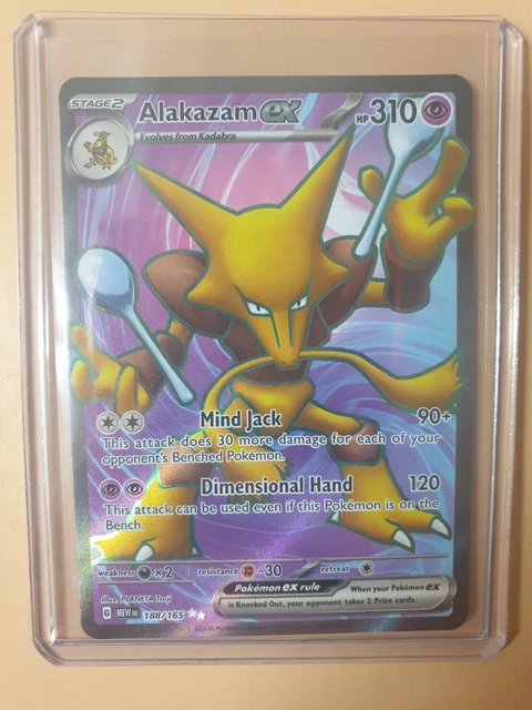 POKÉMON TCG ALAKAZAM EX Scarlet & Violet-151 188/165 Holo Ultra Rare $30.00 - PicClick AU