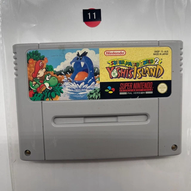 SUPER MARIO WORLD 2 Yoshi's Island Super Nintendo SNES Game Cartridge ...