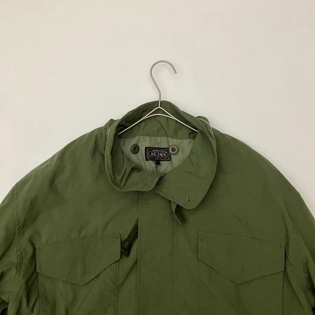 BEAMS PLUS M65 Khaki Field Jacket High-Density Cotton Used Japan $234. ...