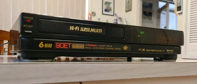 VINTAGE SHARP 6 Head/Vcr/Vhs/Titanium/Made In Japan/ Serviced Working ...