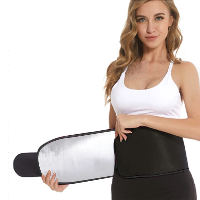 WAIST TRIMMER BELT Sweat Band Wrap Ab Stomach Weight Loss Fat Burner ...